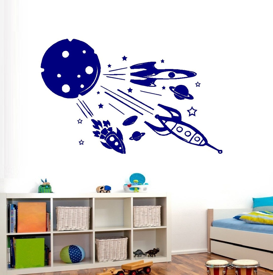 Space Rockets - Wall or Window Decal - Etsy
