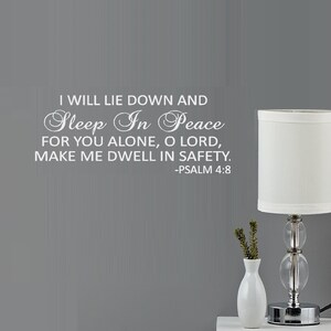 I Will Lie Down #22 ~ Wall Decal - Etsy