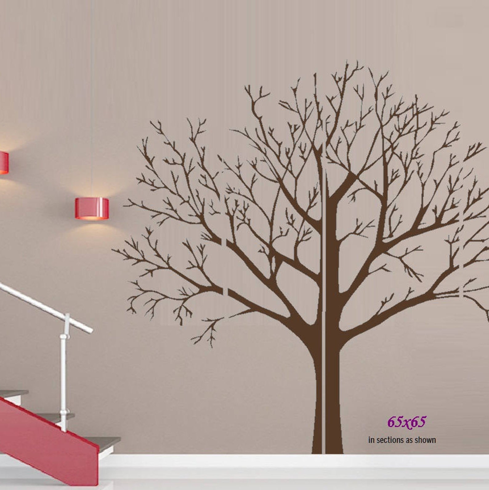 Bare Tree Wall or Window Decal Choose From: Small - Etsy