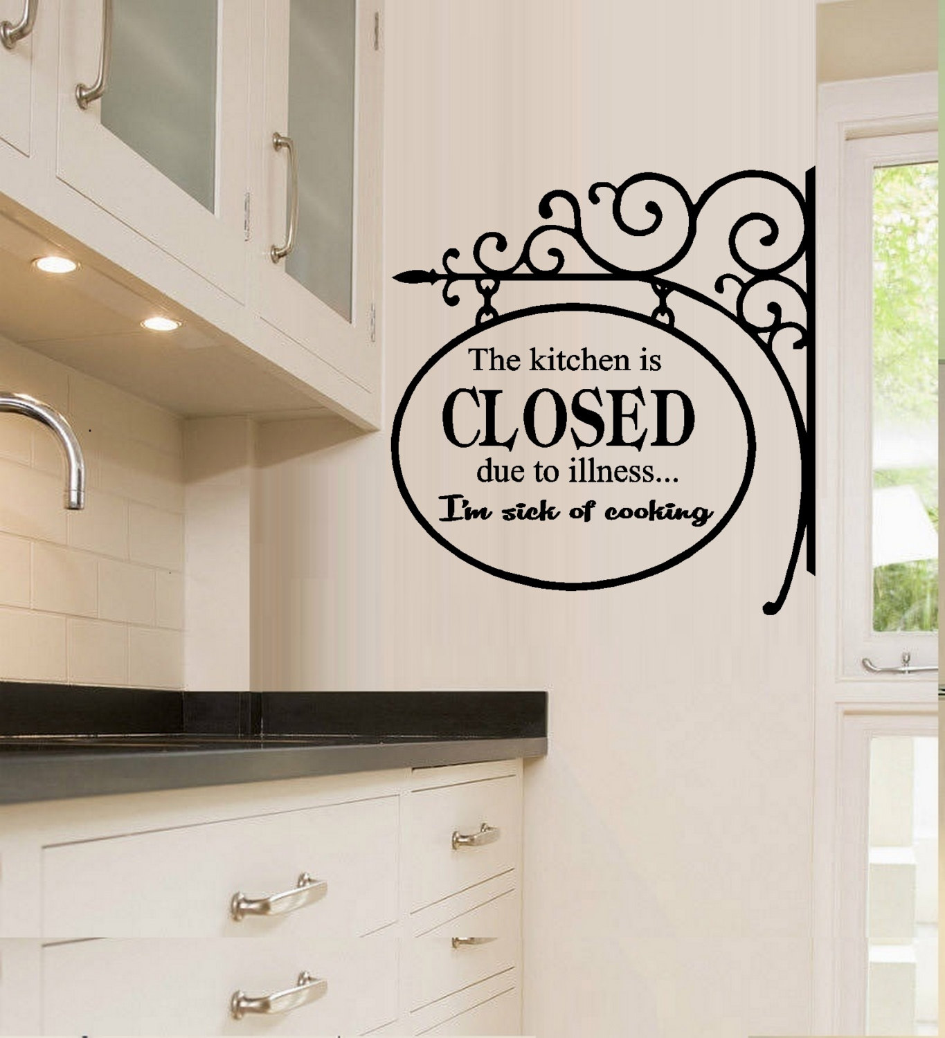 The Kitchen is Closed (sick of Cooking) - Wall or Window Decal - Etsy