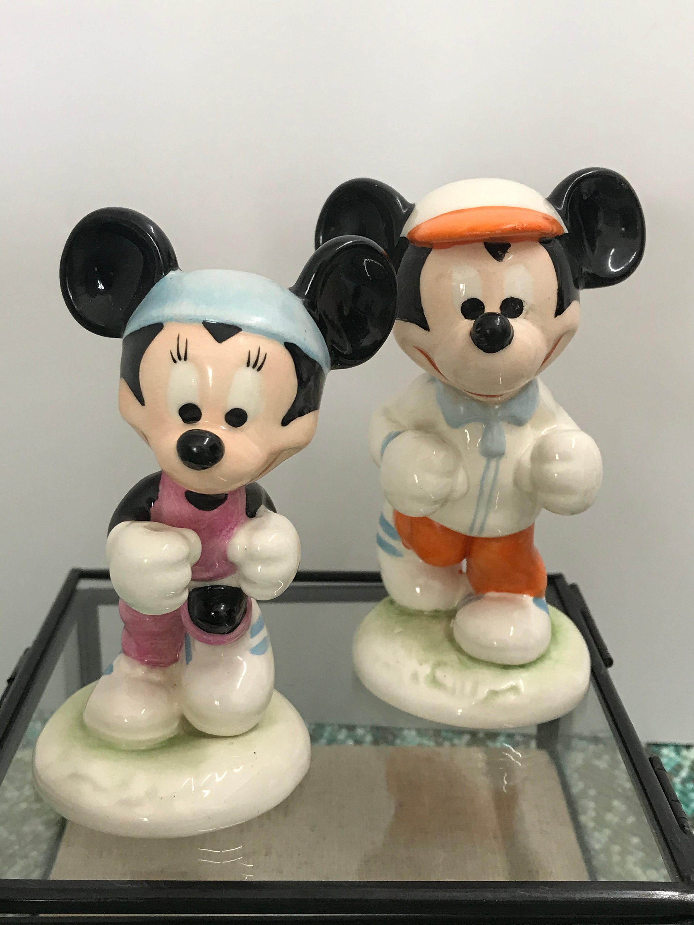 Vintage Mickey and Minnie Mouse Jogging Exercise Goebel W | Etsy