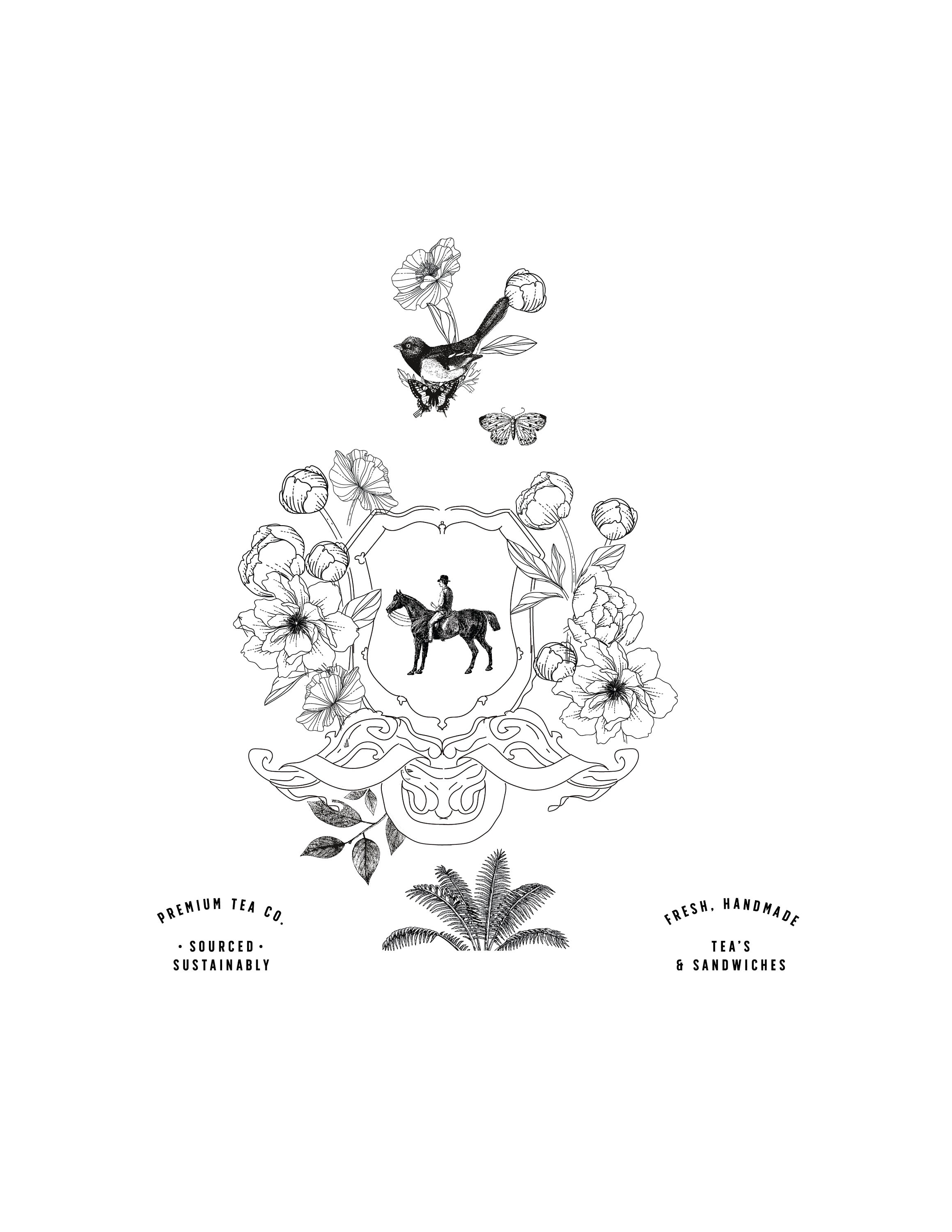 Ethereal Crest Logo- Details Logo-victorian Logo, Tea Logo, Baroque ...