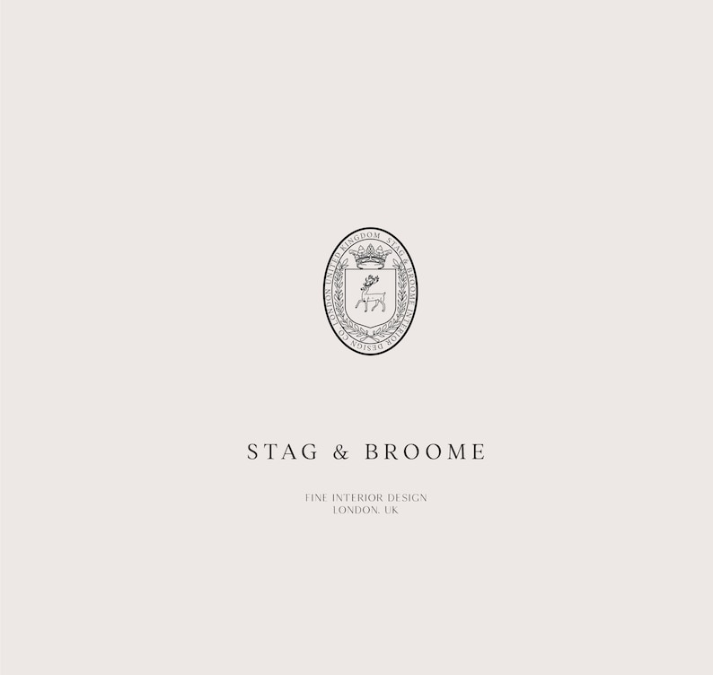 Stag Logo, Crest Logo, British Logo, Irish Logo, Interior Design Logo ...