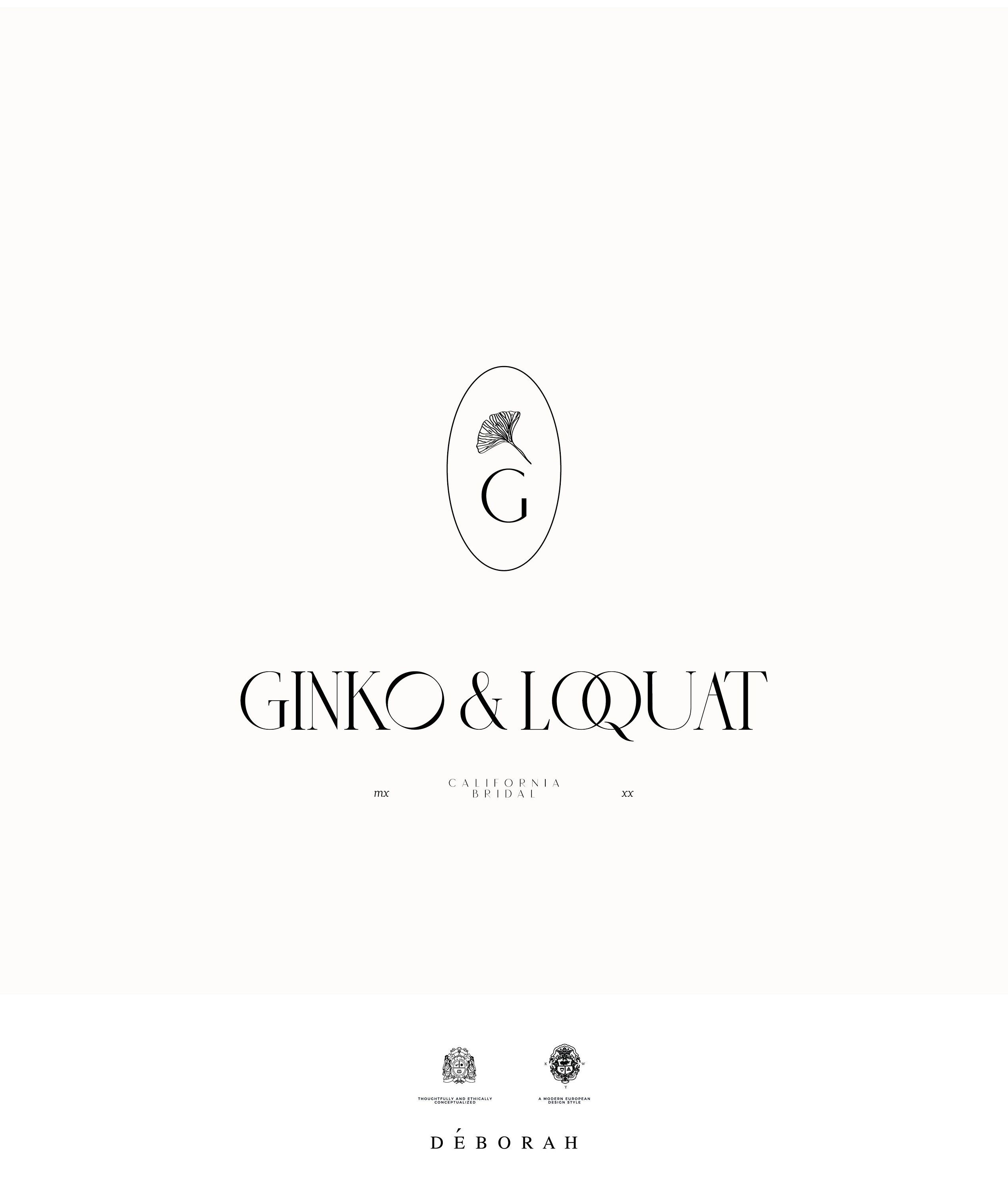 Ginko Logo. Ballet Logo Semi Custom Leaf Logo Design Bridal Logo ...