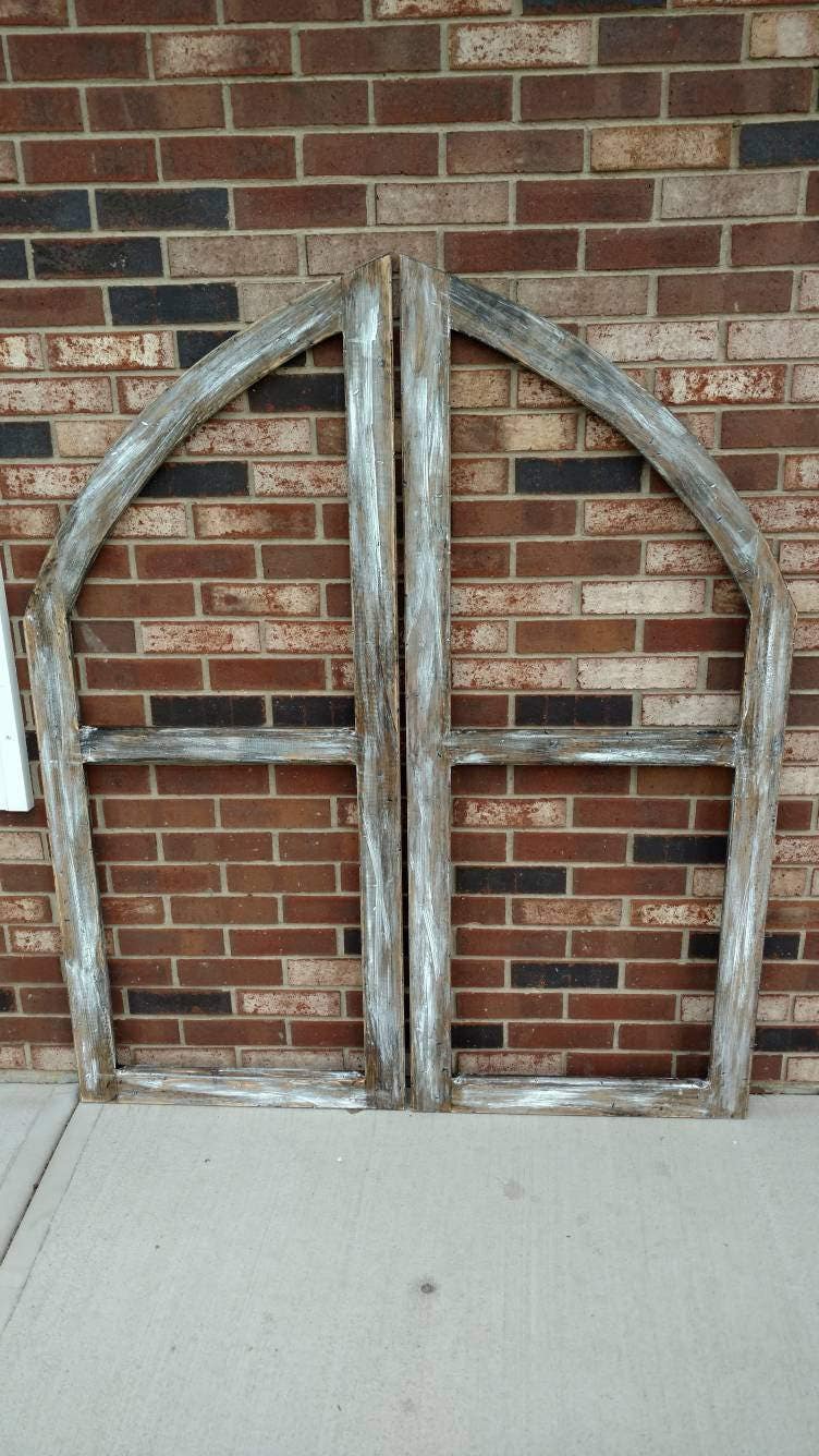 Small Dual Arched Window Set | Etsy