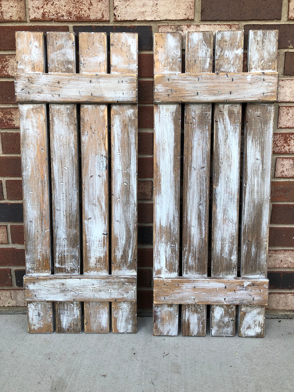 Rustic Shutters Pair medium - Etsy
