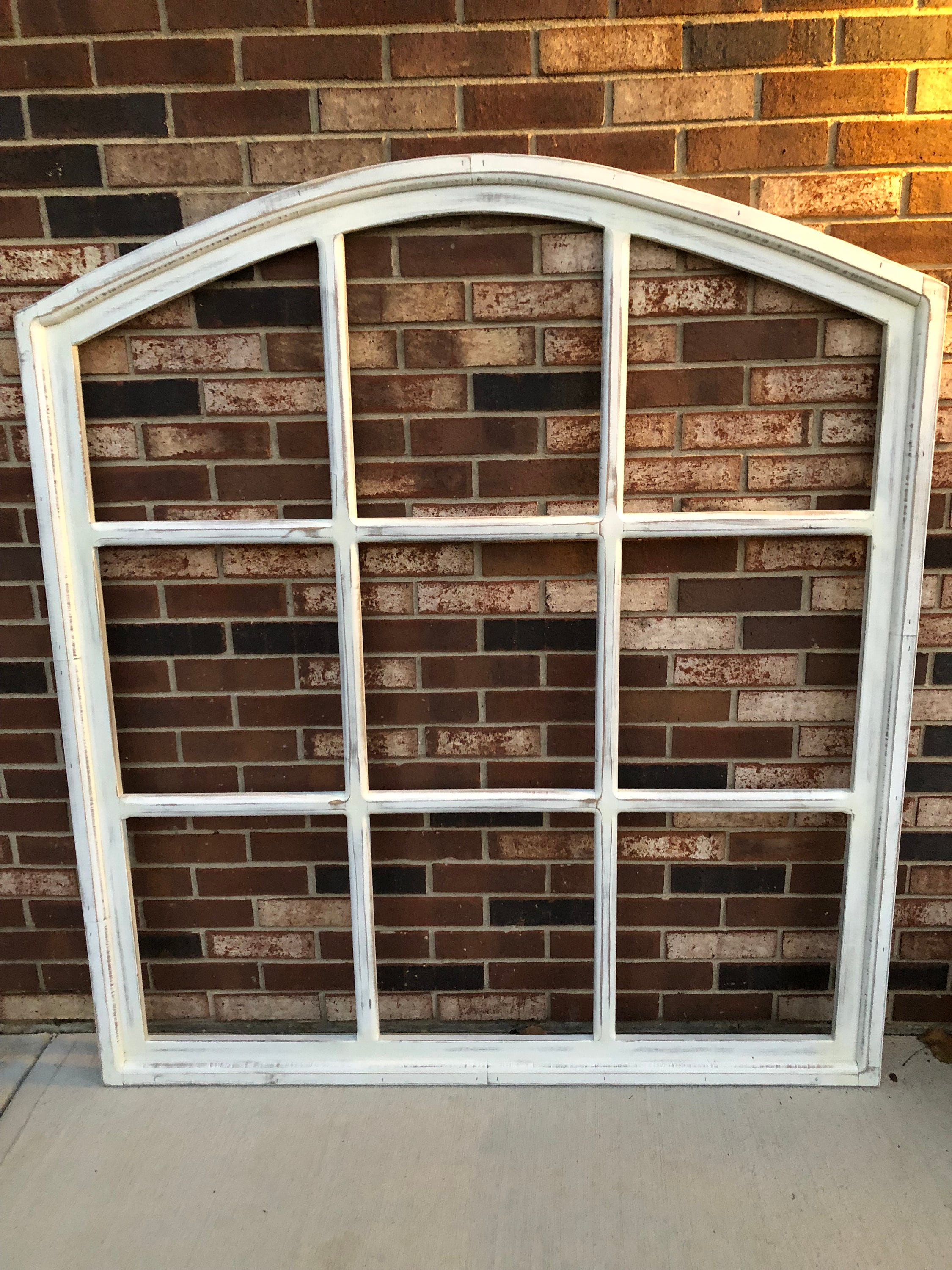 Extra Large Arched Window with Trim (Requires Assembly)