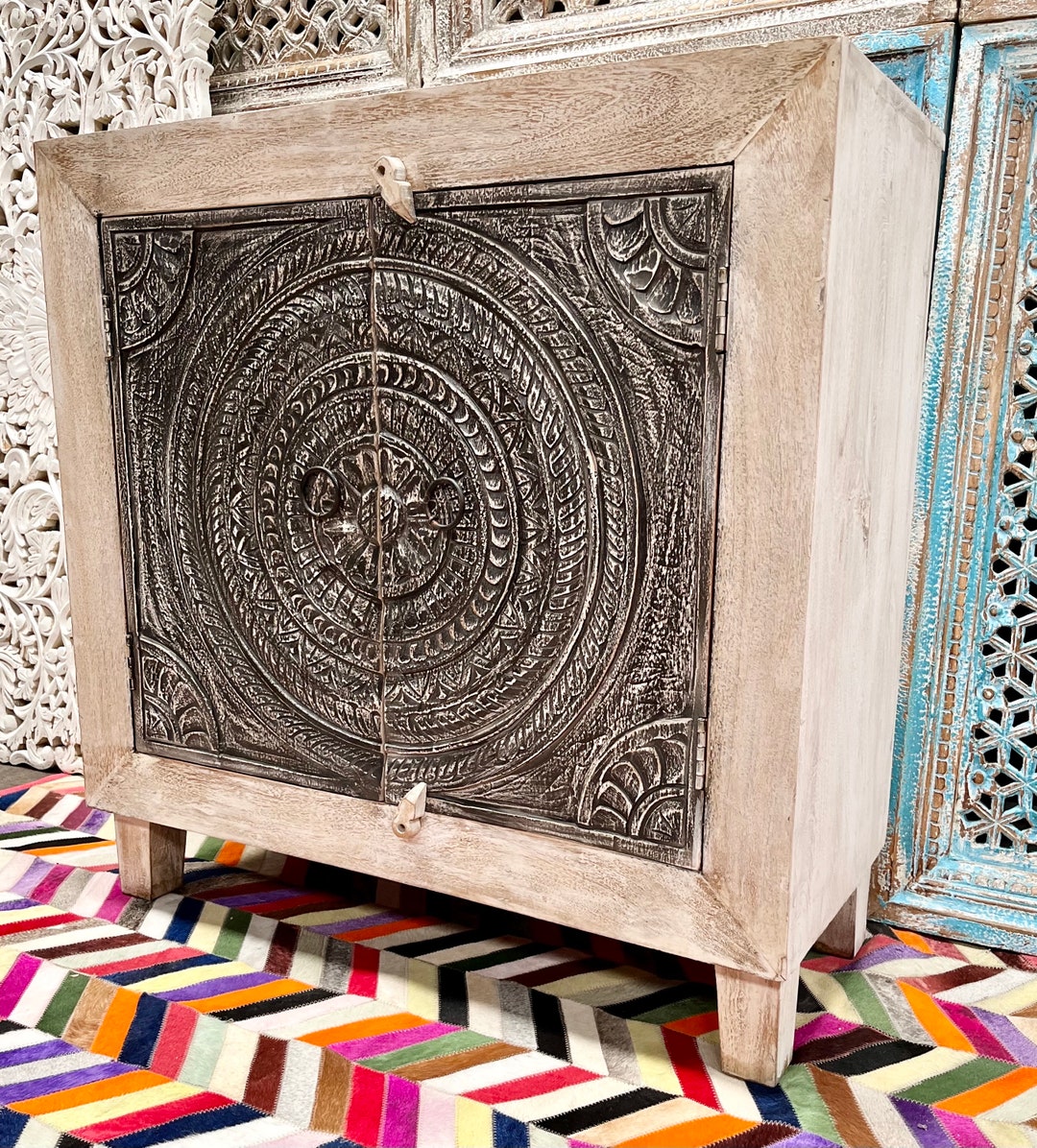 Solid Mango Wood Sideboard, Furniture, Home and Living - Etsy