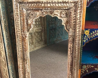 Indian Carved Mirror - Etsy UK