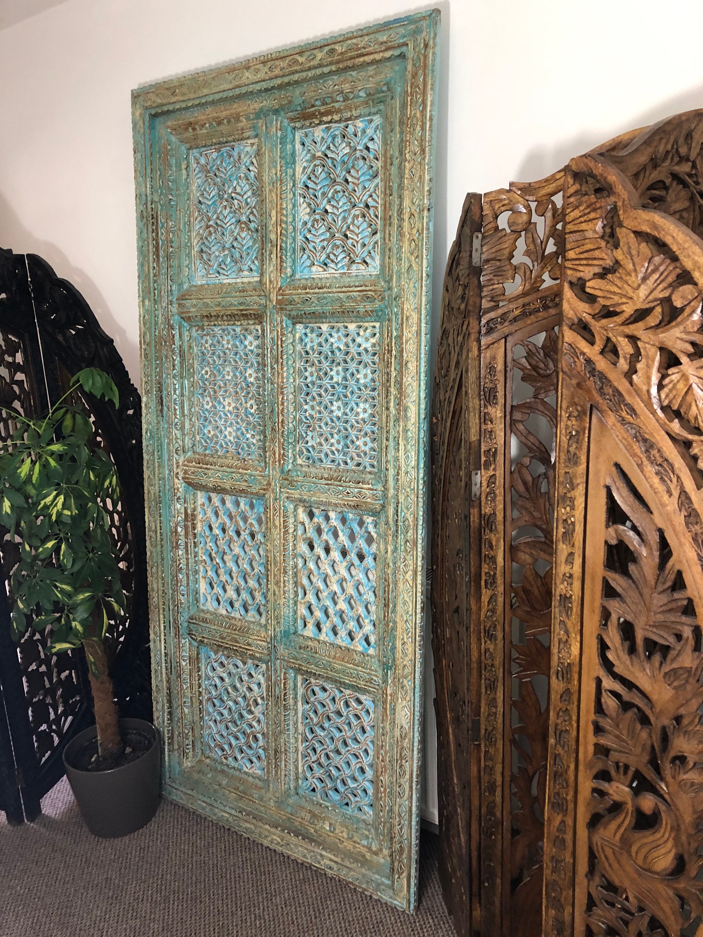 Antique Indian Carved Jali Wall Panel Wall Decor Screens | Etsy