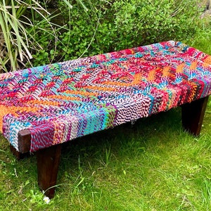 Handmade Woven Bench, Chindi Bench, Sustainable Furniture, Home Decor ...