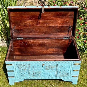 Handmade Indian Storage Trunk, Treasure Chest, Furniture, Home and ...