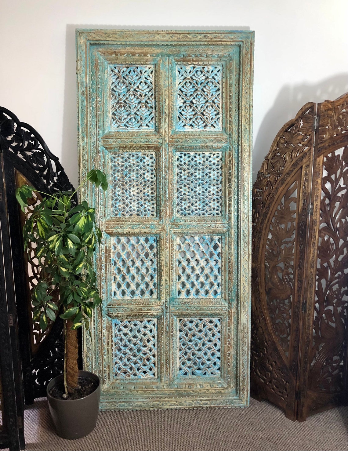 Antique Indian Carved Jali Wall Panel Wall Decor Screens | Etsy