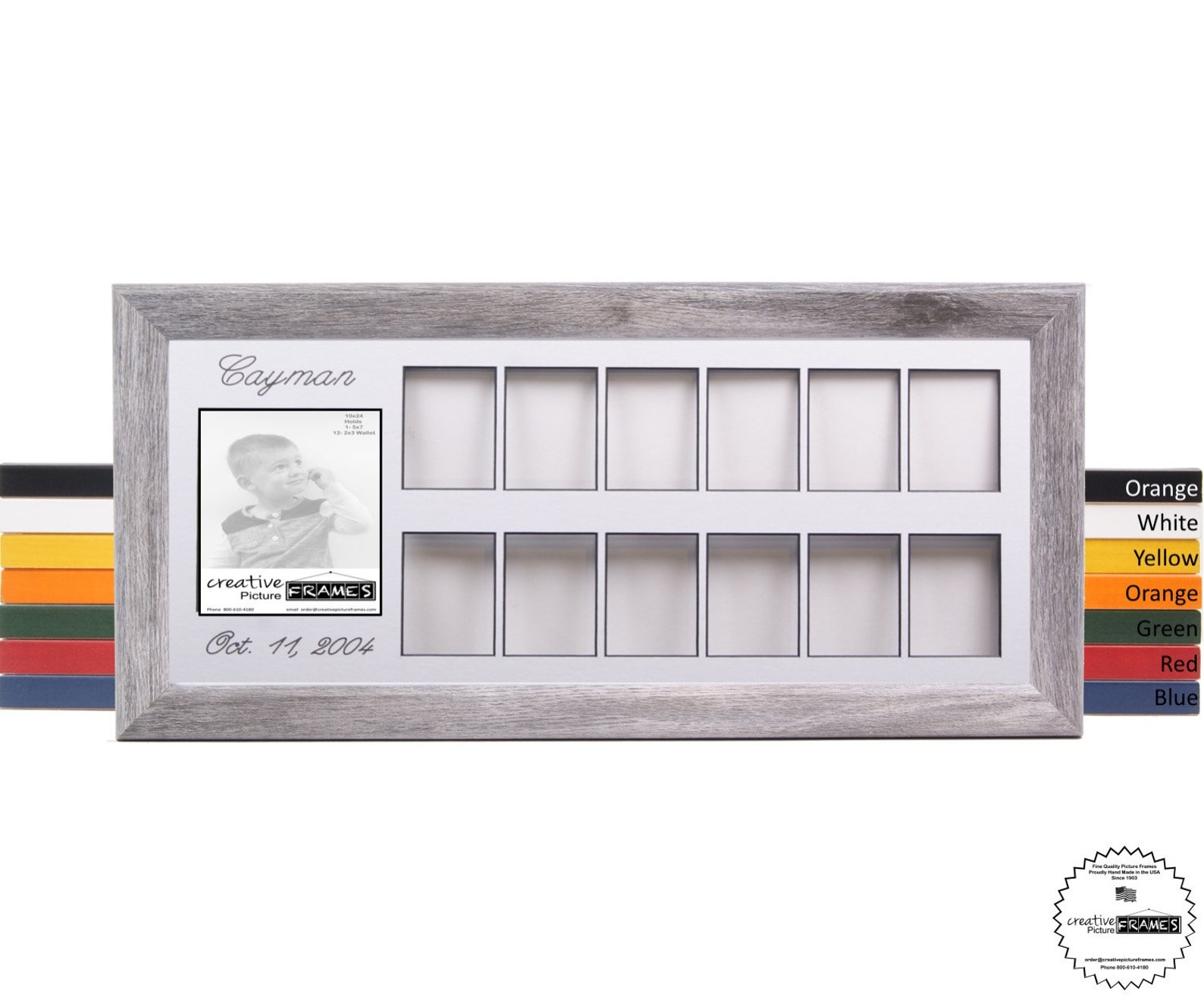 Personalized 12 Month Photo Collage Frame Holds 1 5x7 and - Etsy