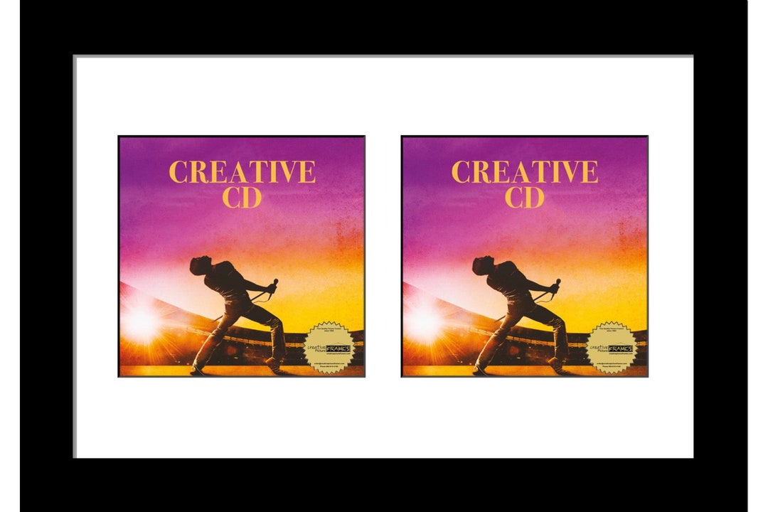 8" X 12" Double CD Cover Art Music Frame With Matting Self Standing or ...