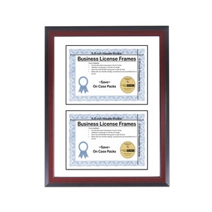Double 5.5x8.5 License Frame - Business License Frame, Business ...