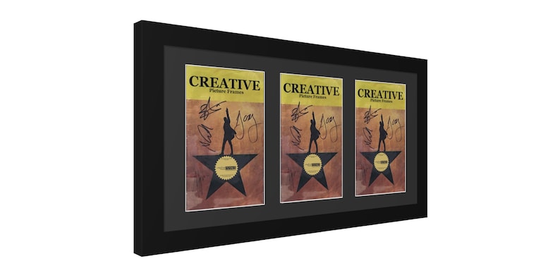 Triple Broadway Theater Frame - 11x22 Black Frame Holds 3 Theatre ...