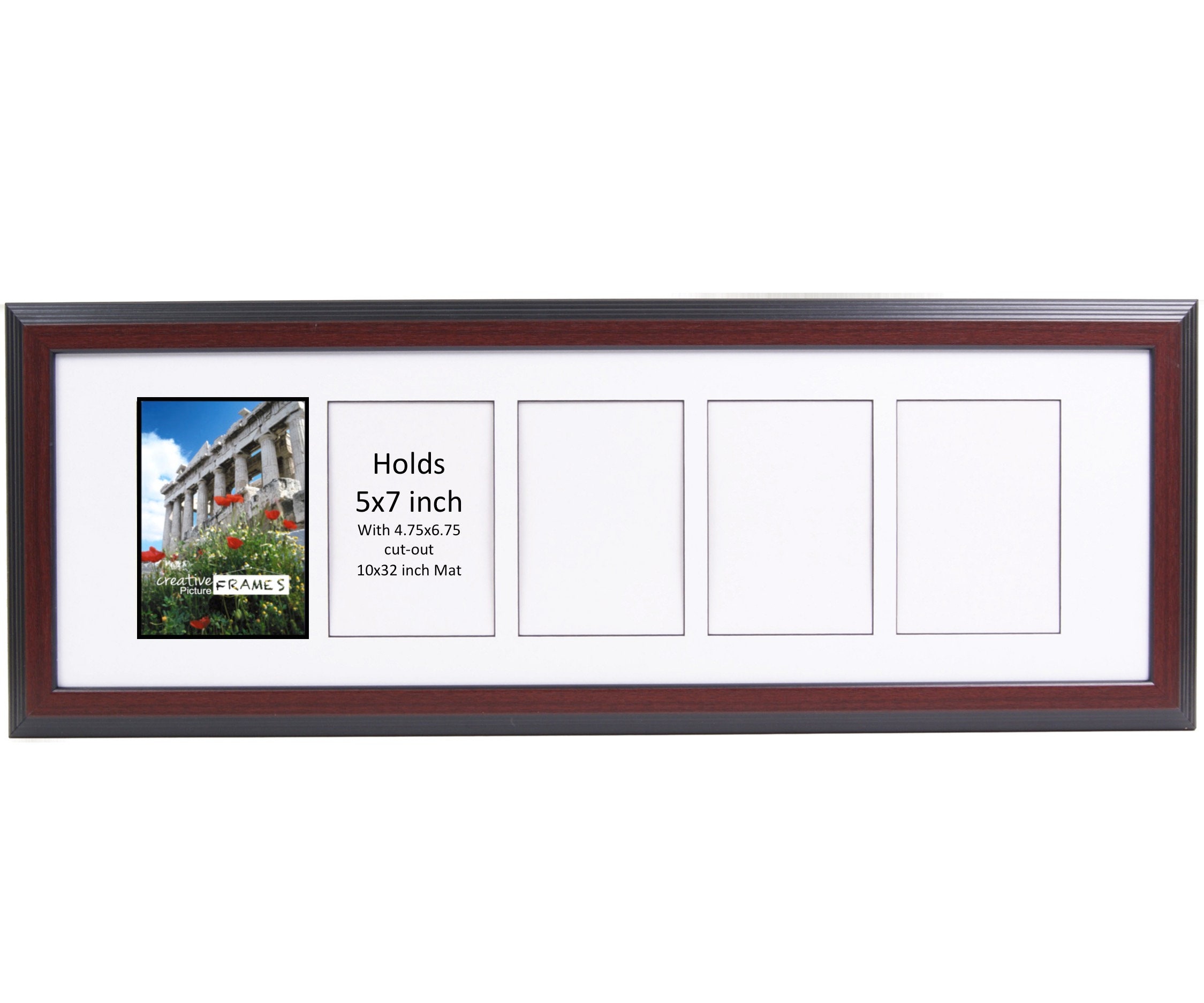 5x7 Multi-opening Mahogany Picture Frame for up to 8 Photos - Etsy