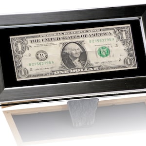 First Dollar Frame With Mat - 4x9 Stainless Steel Frame Designed to ...