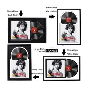 Jukebox-style Vinyl Record Frame With Double Matting Displays Album ...