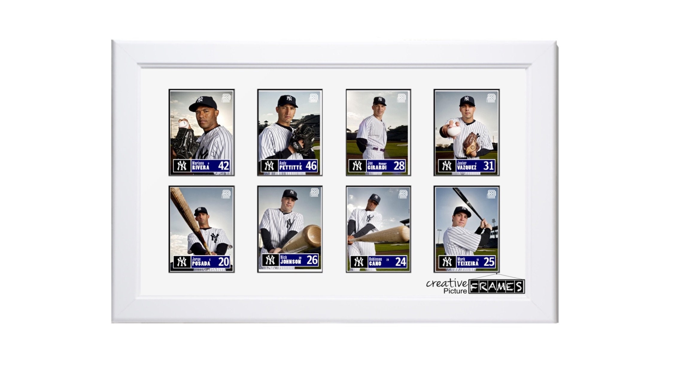 Eight Baseball Card Frame Perfect for Collectors Home | Etsy