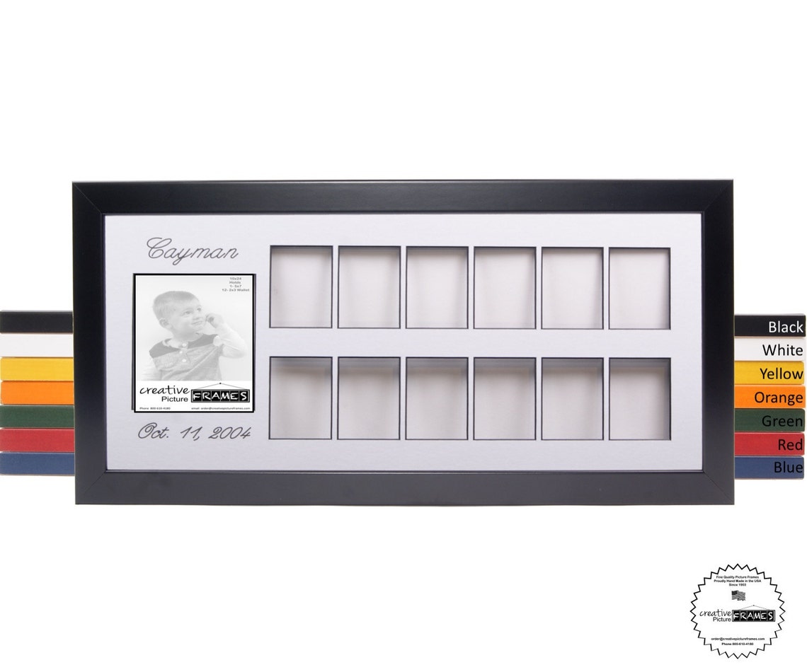 Personalized 12 Month Photo Collage Frame Holds 1 4x6 and 12 - Etsy