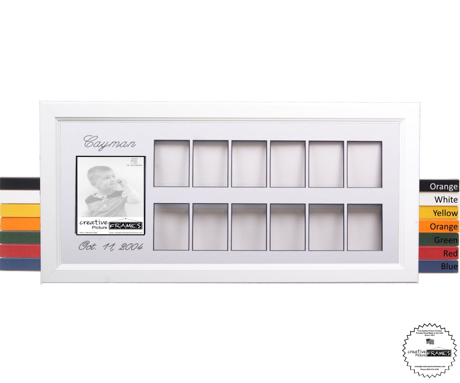 Personalized 12 Month Photo Collage Frame Holds 1 4x6 and 12 - Etsy