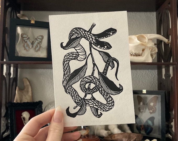 Lilith With the Serpent, Snake Charmer, Gothic Home Decor - Etsy