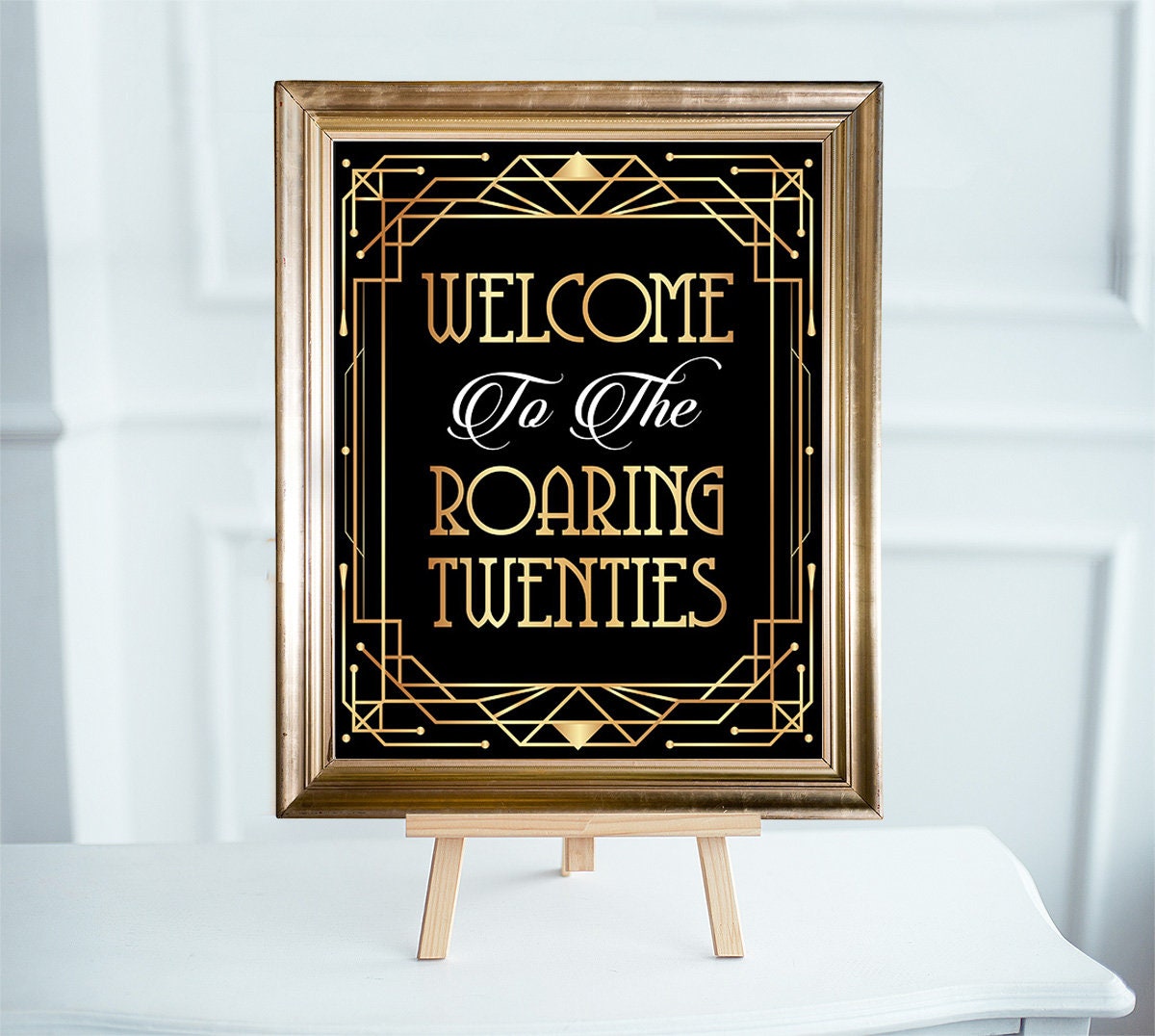 Welcome to the roaring 20s sign. Printable JPEG files. Great | Etsy
