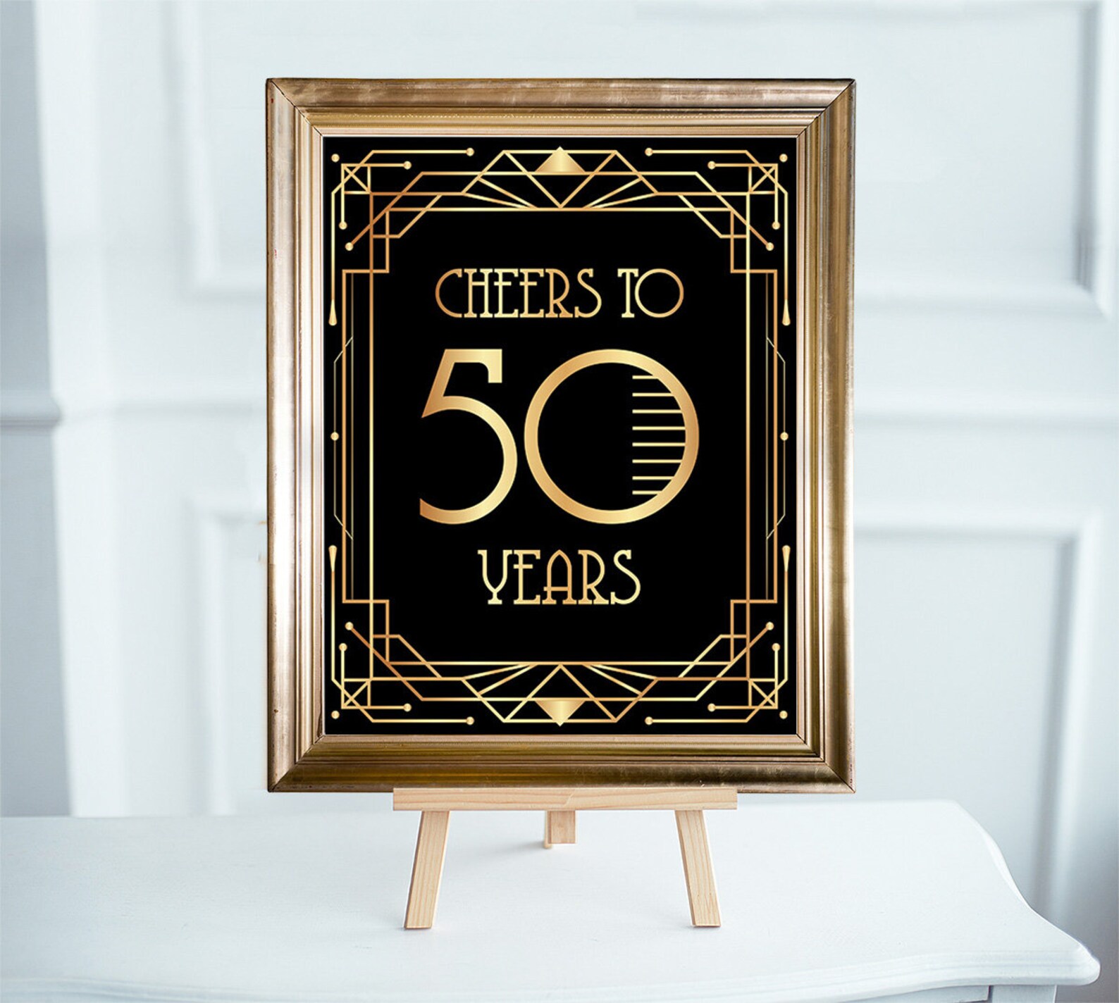 Cheers to 50 Years Printable Sign, Poster, Print. 50th Birthday ...