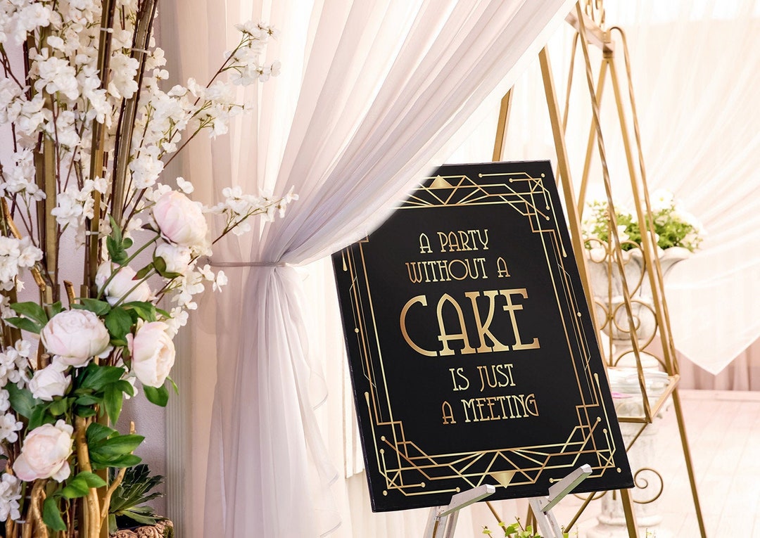 Cake Sign Birthday. Cake Sign for Wedding. Printable Sign. Cake Stand ...