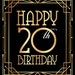 Happy 20th Birthday Sign, Printable Birthday Poster. Twenty Birthday ...