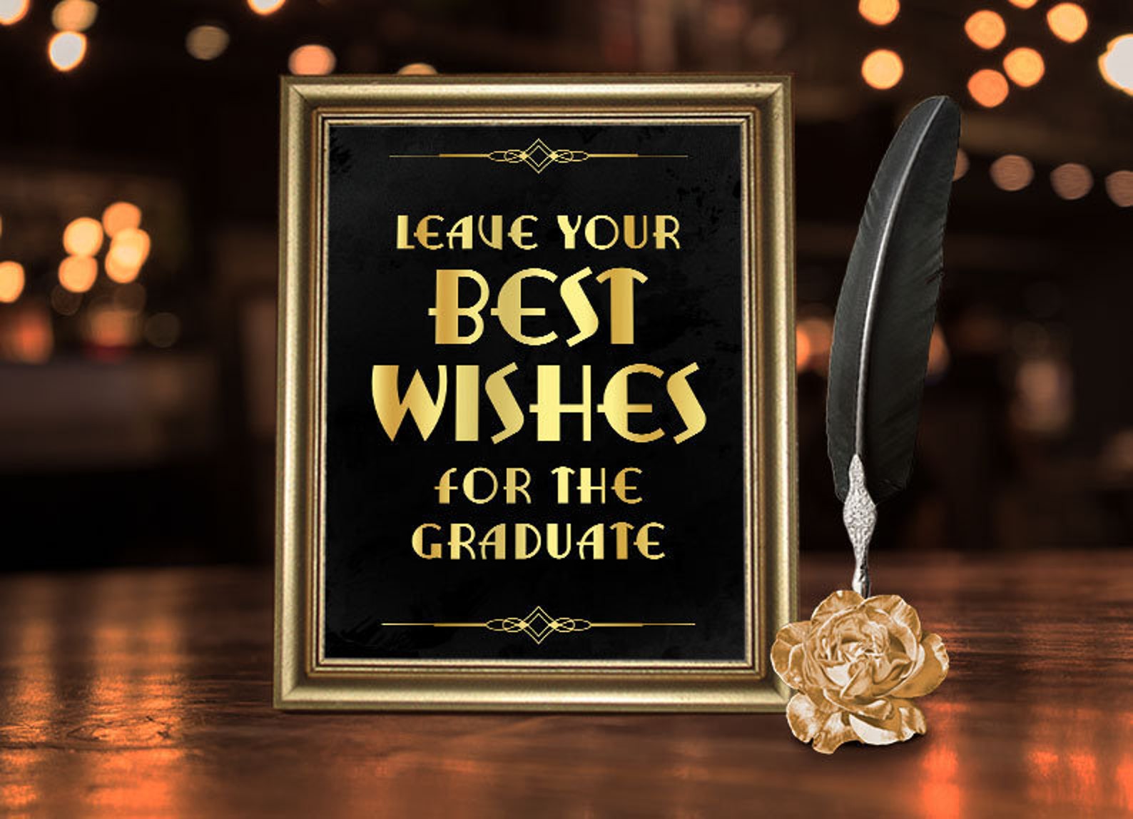 Graduate Well Wishes Sign. Printable Graduation Party - Etsy