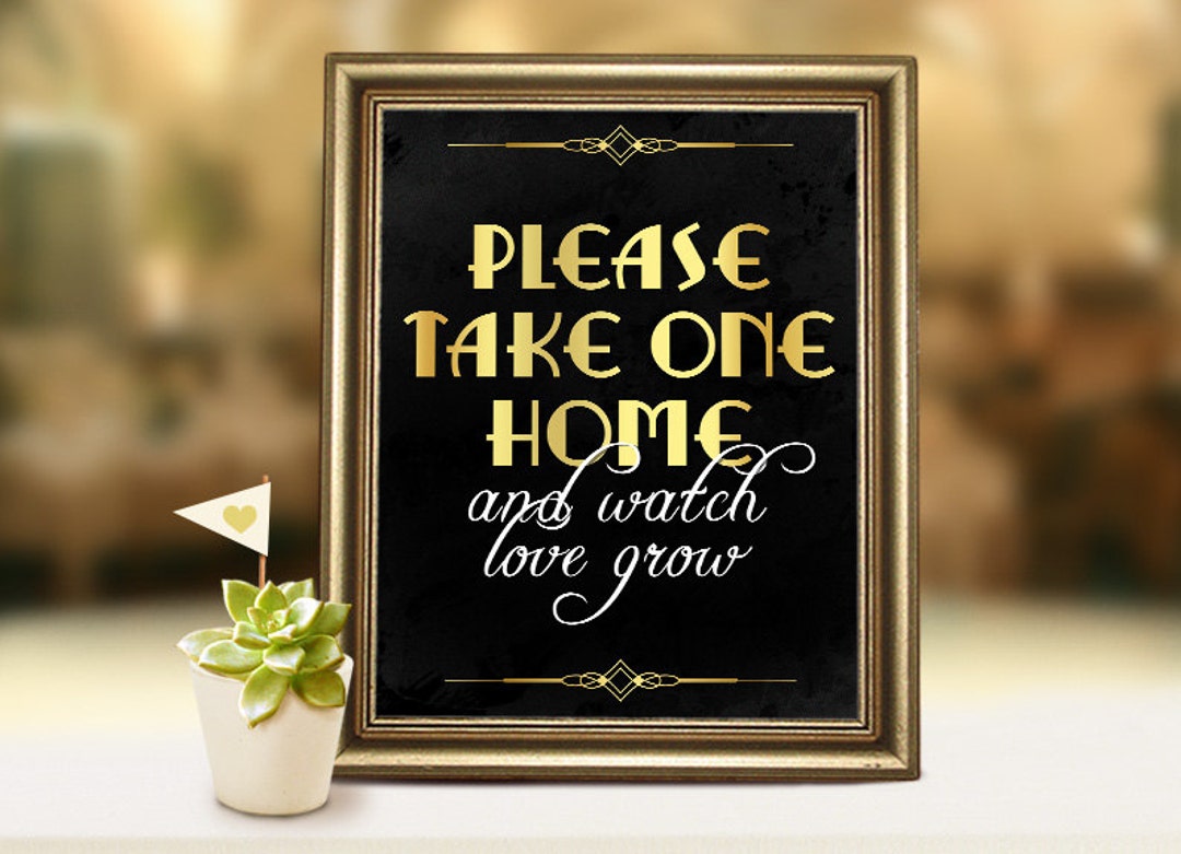 Wedding Printables: Please Take One Home Sign. Wedding Favors Printable ...