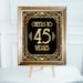 Cheers to 45 Years Printable Sign, Poster, Print. 45 Year Anniversary ...