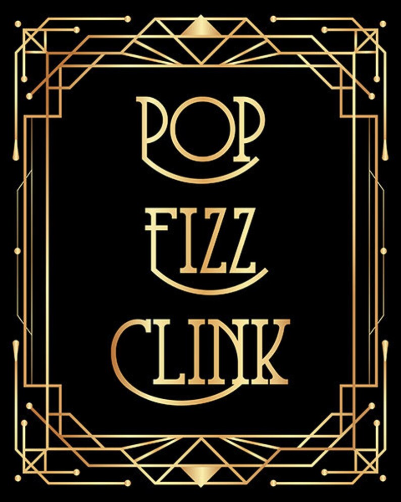 Pop Fizz Clink Sign: Printable. Wedding Bar Bridal Shower - Etsy