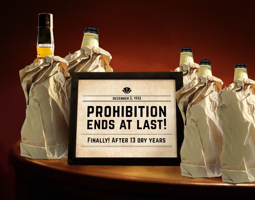 Prohibition Era Printable Party Decor. Great Gatsby Decor. Prohibition ...