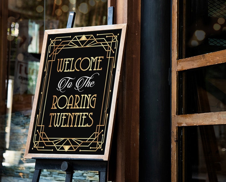 Welcome to the Roaring 20s Sign. Printable JPEG Files. Great - Etsy