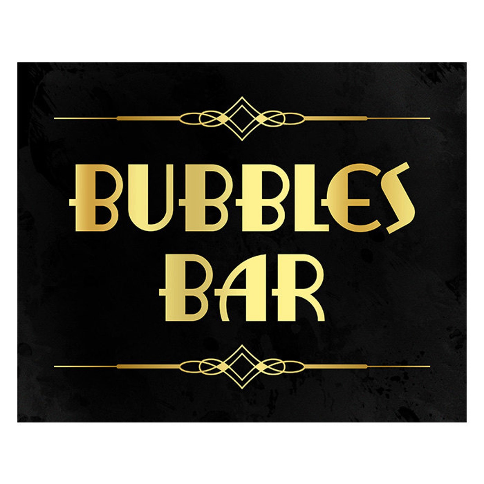 Bubbles Bar Sign Printable JPEG. Bar Decorations. Champagne - Etsy