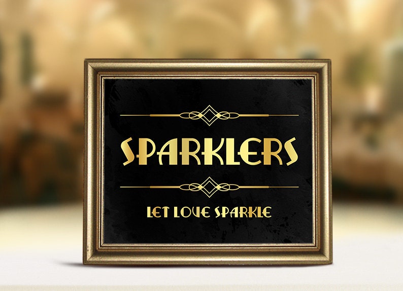 Let Love Sparkle Sign. Great Gatsby Party Decorations. Wedding - Etsy