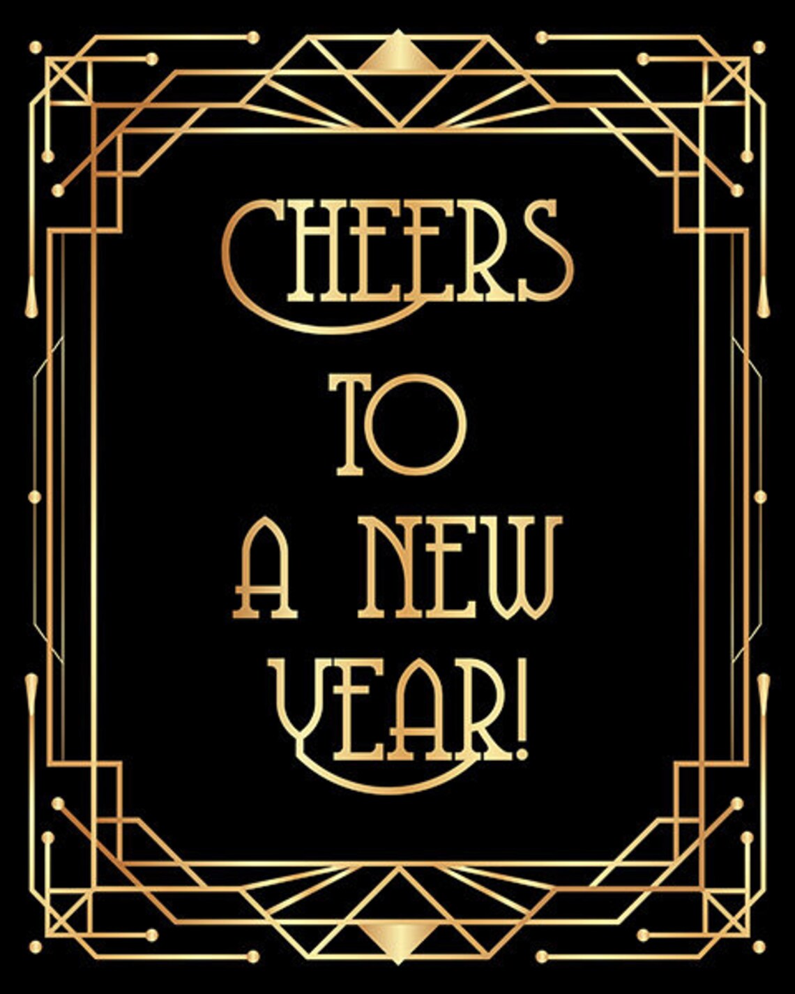 New Year's Eve Party Celebration Printable Sign: Cheers to - Etsy