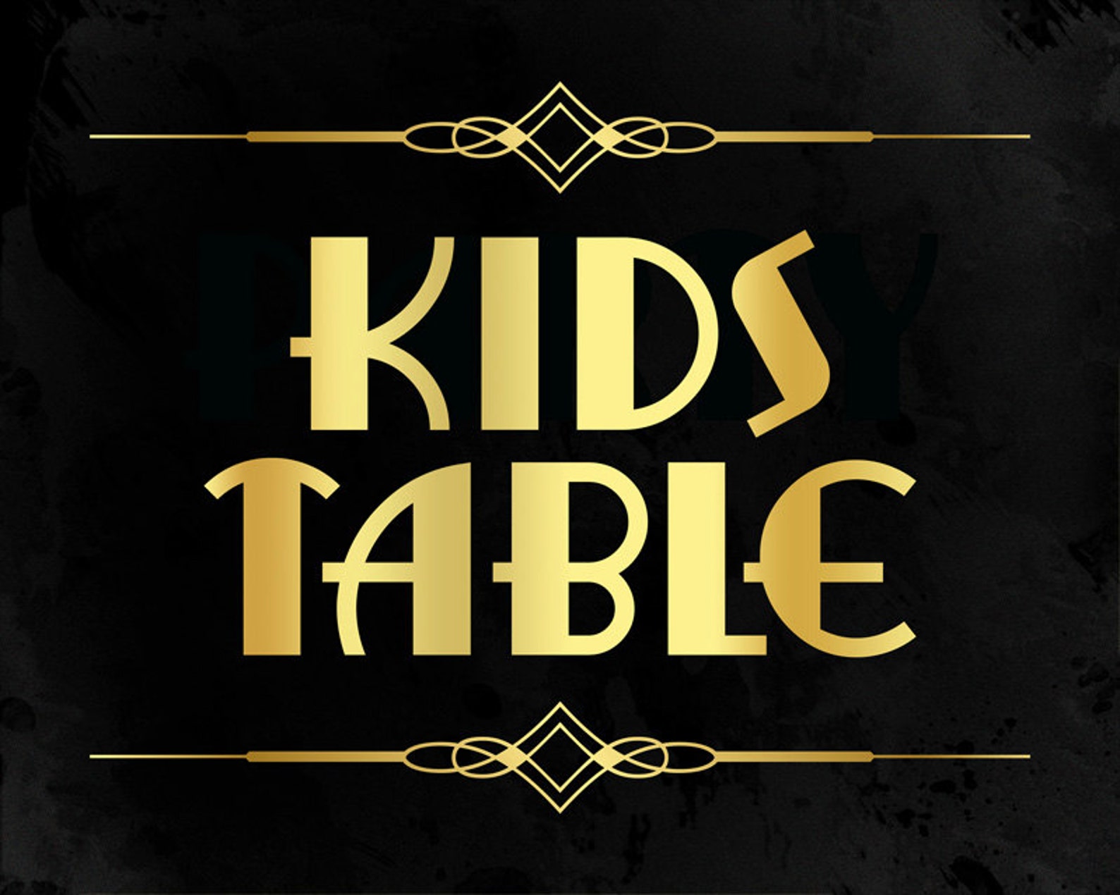 Kids Table Wedding Sign. Printable Wedding Supplies. Great Gatsby ...