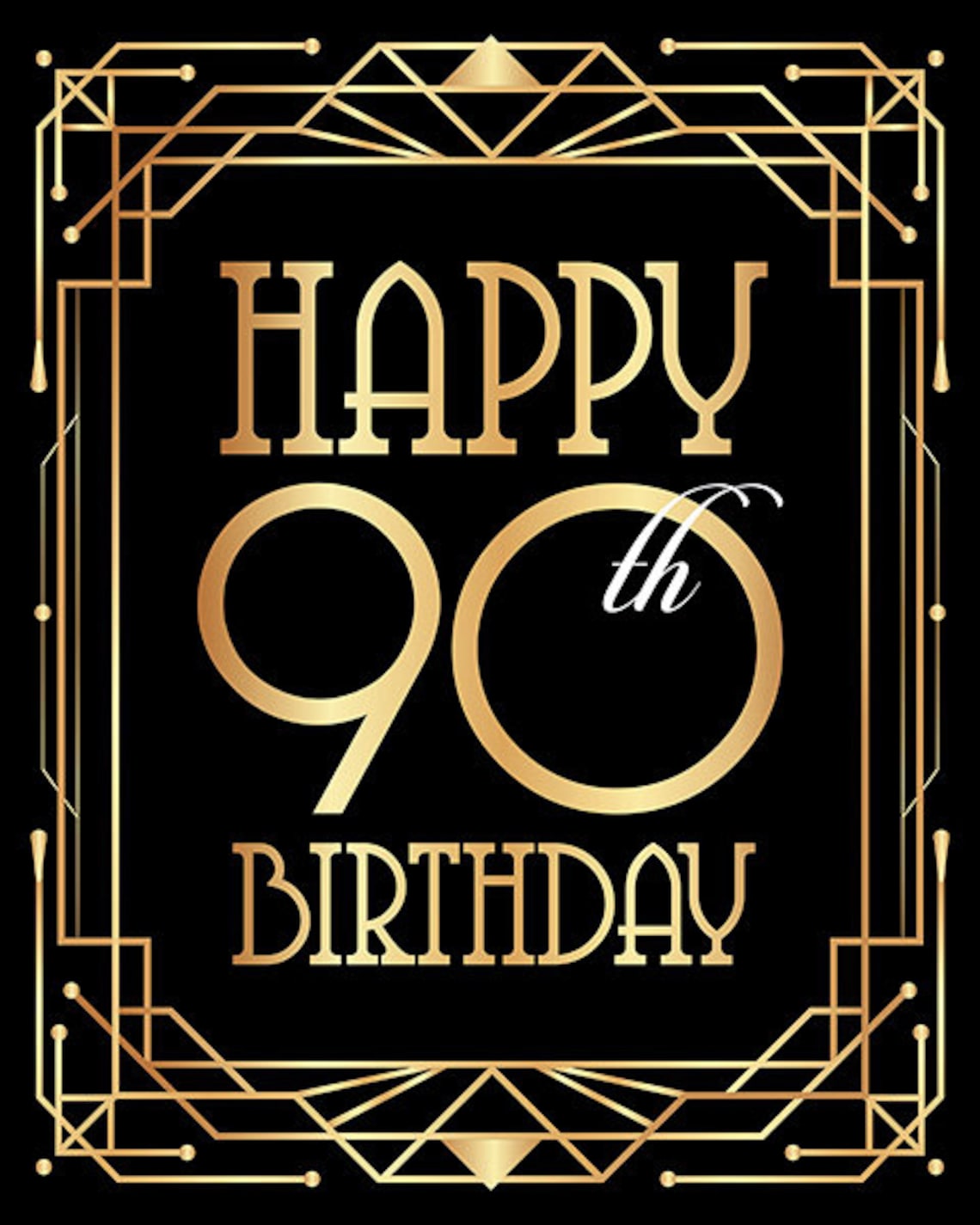 Happy 90th Birthday Sign Printable Birthday Poster. Ninetieth - Etsy Canada