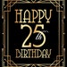 Happy 25th Birthday Sign, Printable Birthday Poster. Twenty Fifth ...
