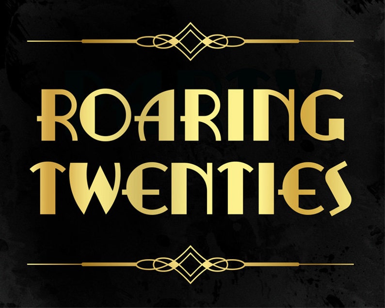 Roaring 20s Party Decoration. Art Deco Poster. Great Gatsby - Etsy Roaring 20s Party Decoration. Art Deco Poster. Great Gatsby - Etsy