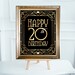 Happy 20th Birthday Sign, Printable Birthday Poster. Twenty Birthday ...