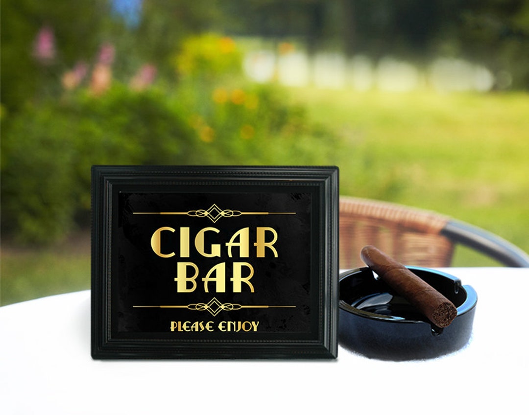 Cigar Bar Sign. Party Like Gatsby Party Decoration. Art Deco - Etsy