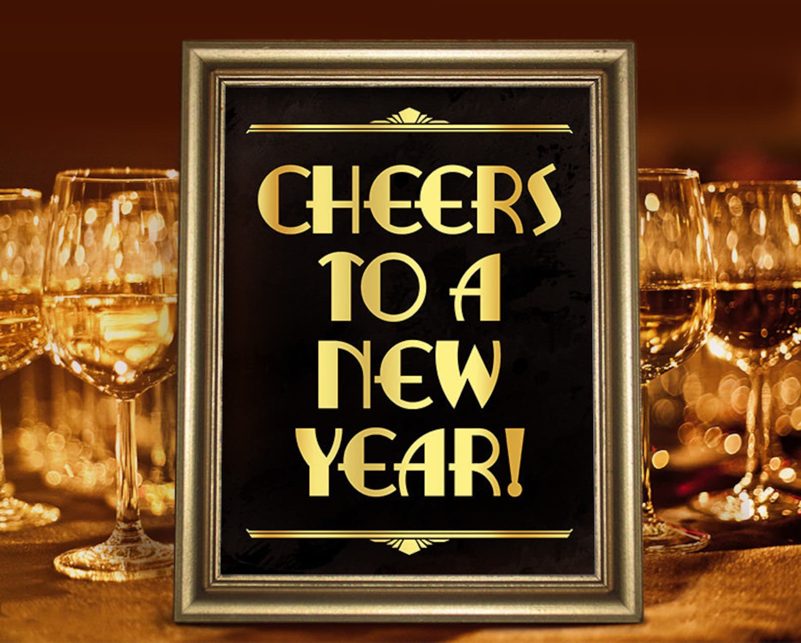 New years eve decorations. Printable new years eve sign. | Etsy