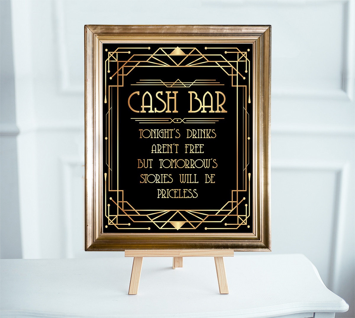 Cash Bar Sign Sign: Printable Digital Download. Great Gatsby - Etsy
