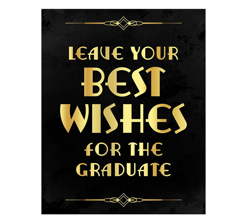 Graduate Well Wishes Sign. Printable Graduation Party - Etsy